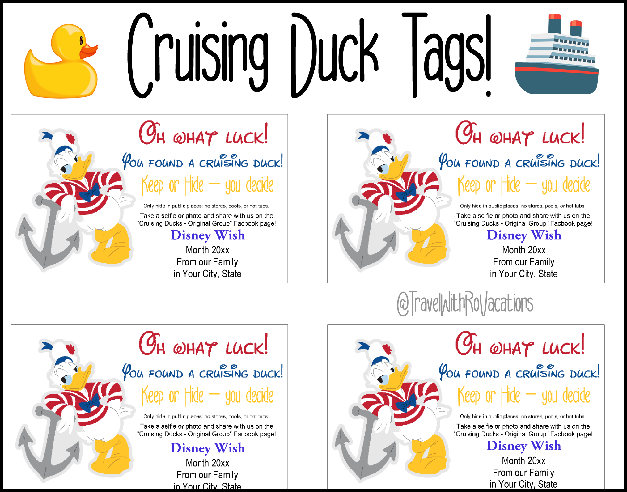What is a Cruise Duck?? – Travel With Ro